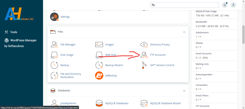 Cara Menggunakan FTP Di cPanel - ArenPedia