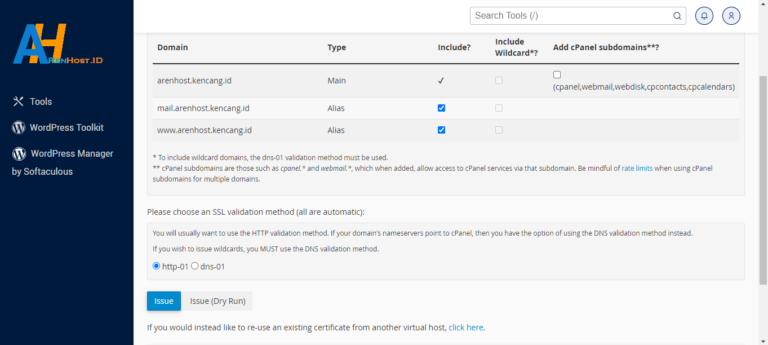 Install SSL - ArenPedia